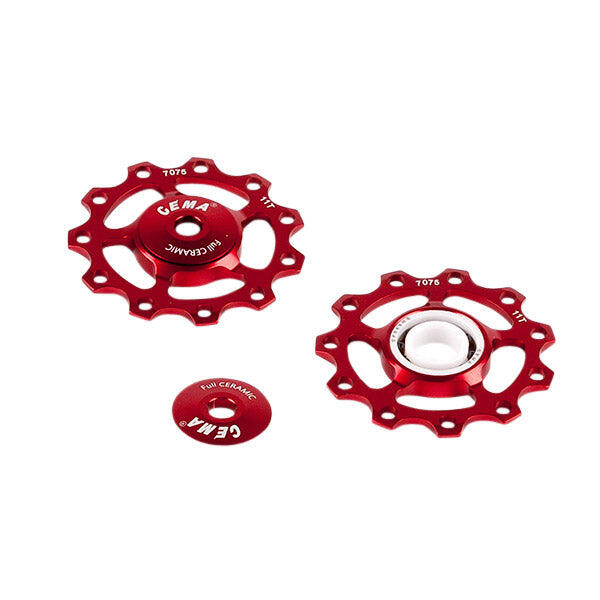 Carrucole Shimano Cema Alluminio T6 7075 Ceramica Piena Rosso 9/10/11v SHIMANO | Decathlon