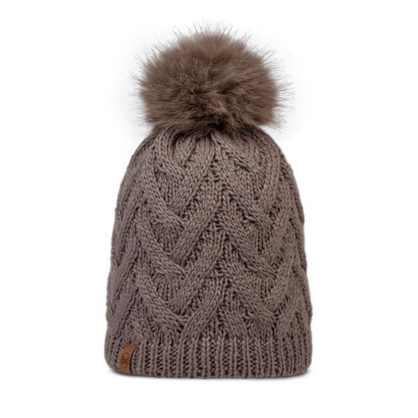 Czapka BUFF KNITTED & FLEECE BAND BEANIE CARYN COBBLESTONE BUFF | Decathlon