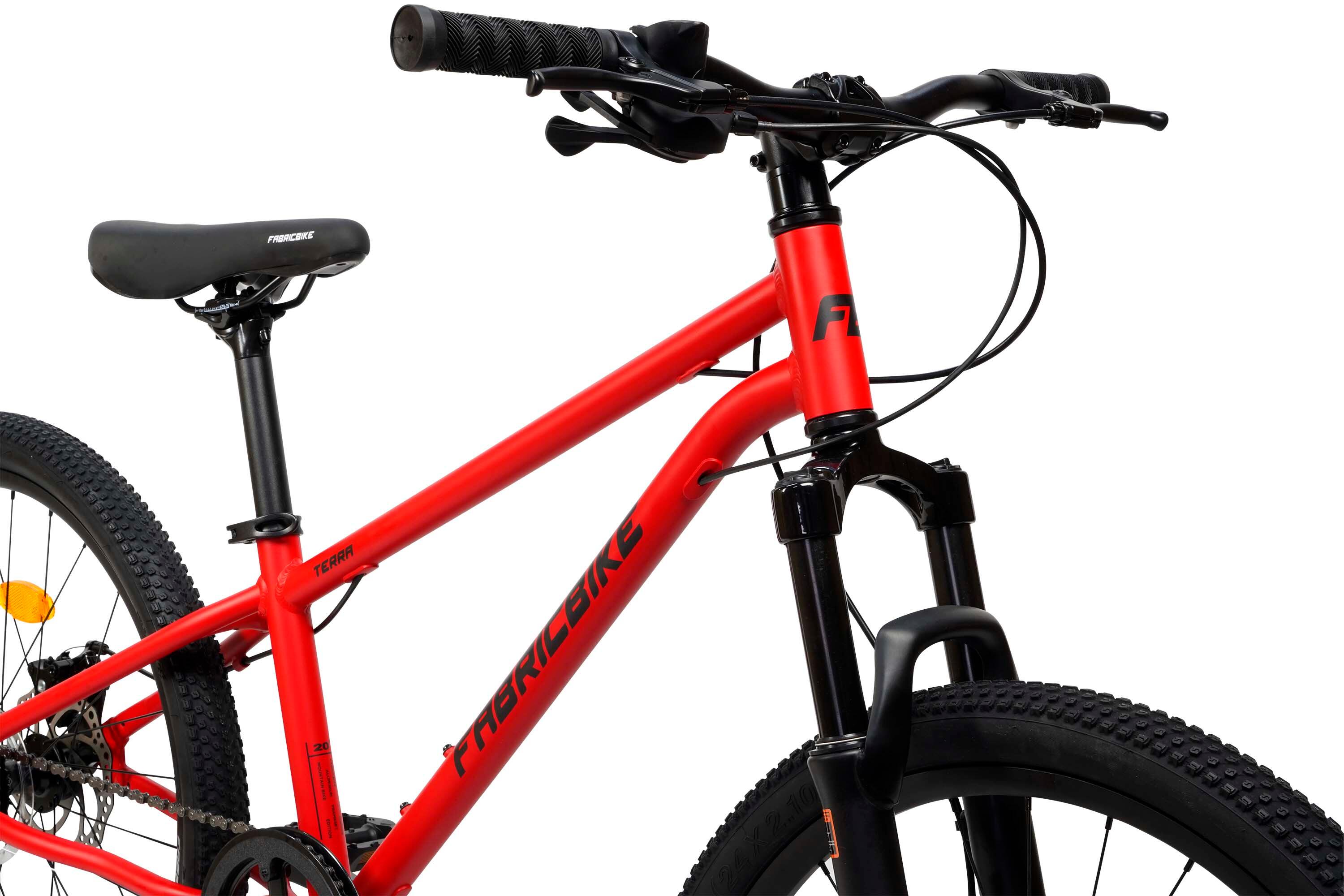 FABRICBIKE Terra - MTB 24'' Kind 8–12 Jahre, 7 Gänge. Matte Red | Decathlon