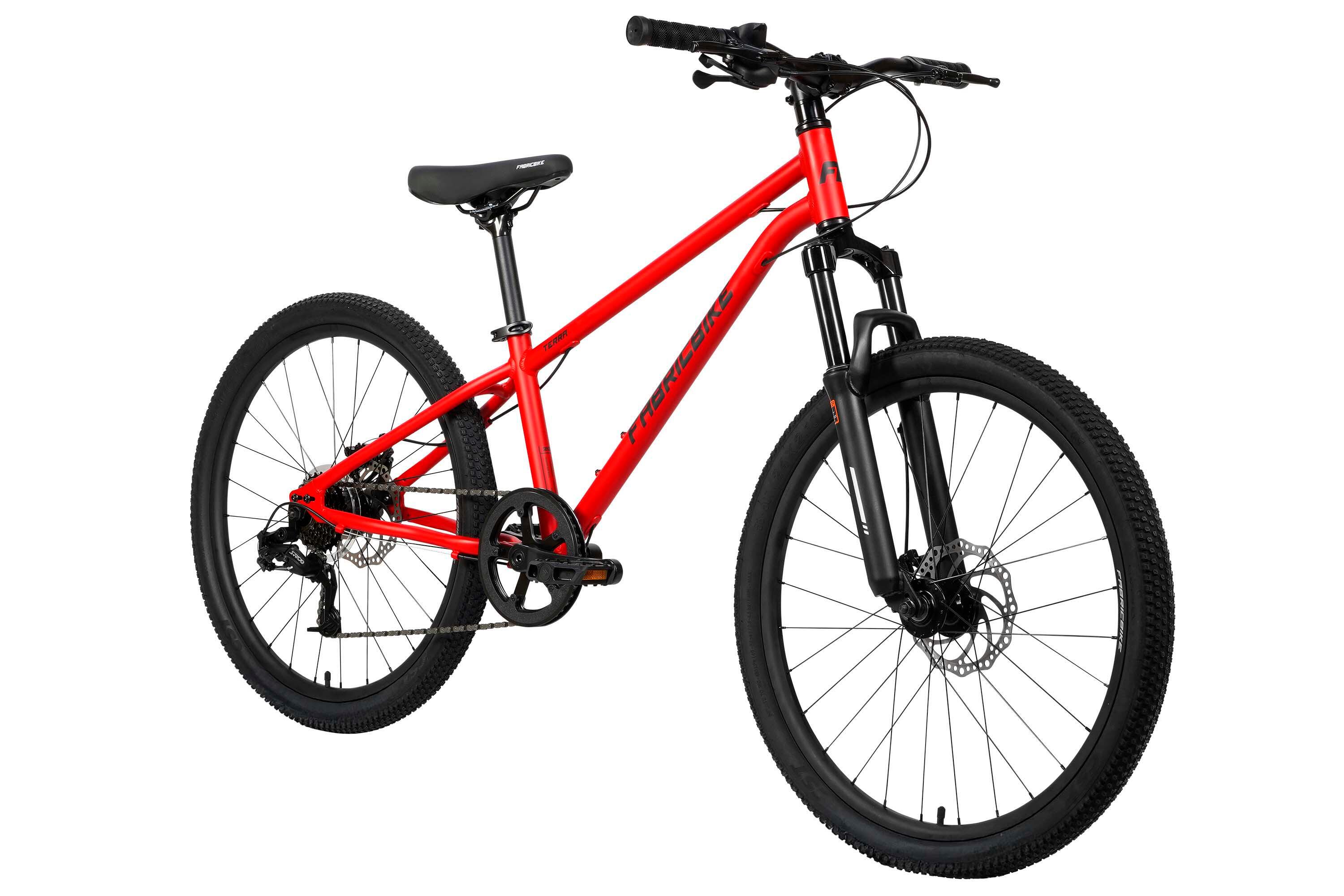 FABRICBIKE Terra - MTB 24'' Kind 8–12 Jahre, 7 Gänge. Matte Red | Decathlon