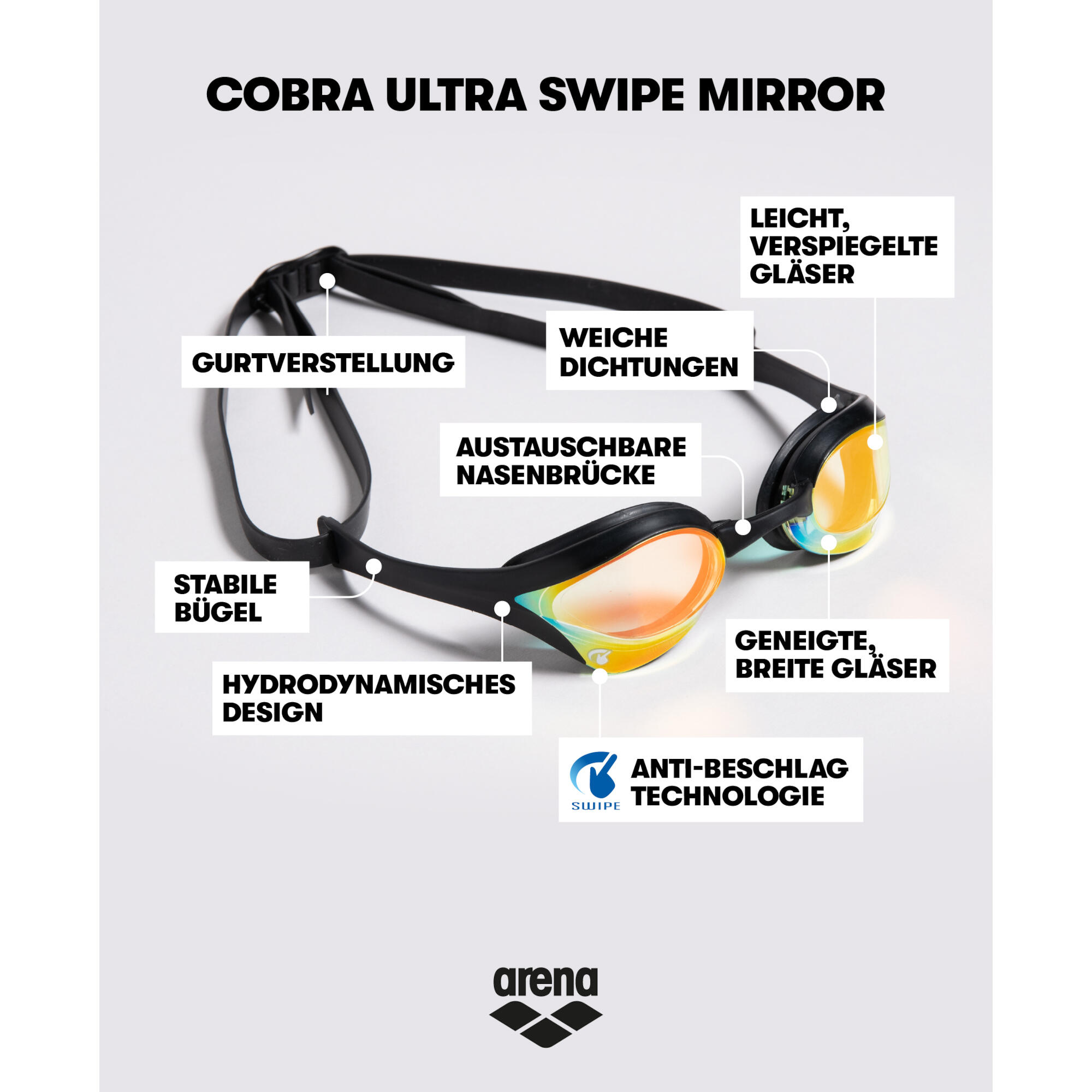 Swimming goggles Arena Cobra ARENA | Decathlon