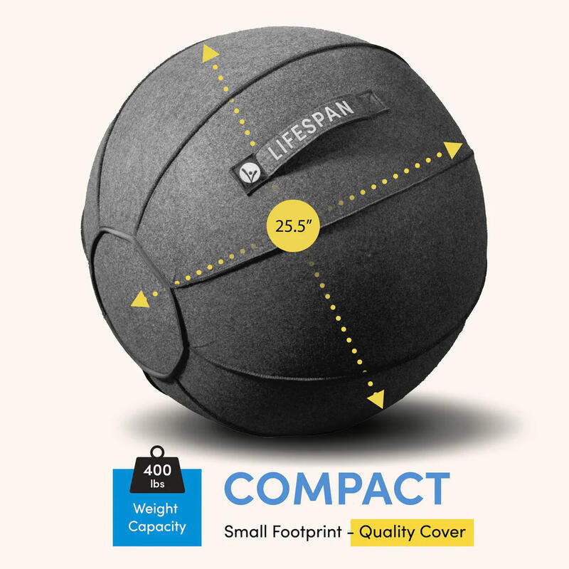 LIFESPAN - Scaun de birou minge de yoga - pâslă cărbune | Decathlon