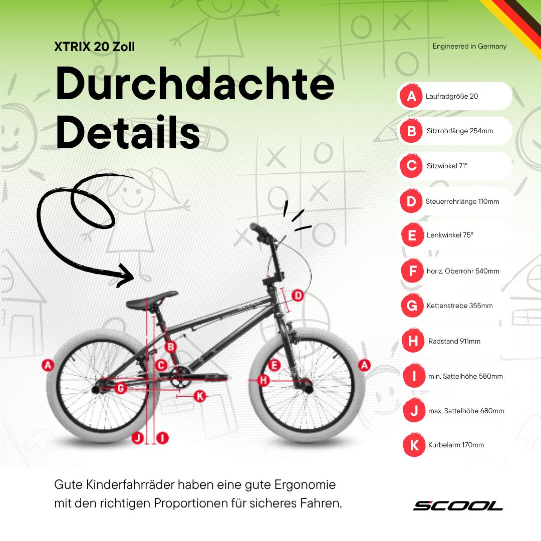 BMX S'COOL Xtrix 40 20" beige cadre acier rotor 360° S COOL | Decathlon