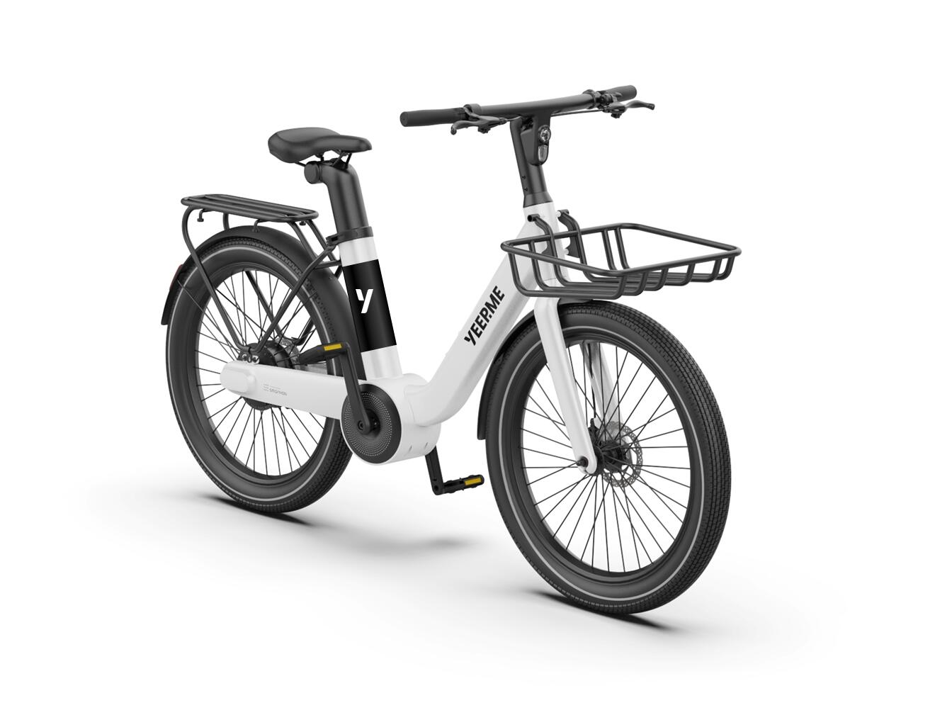 Vélo cargo électrique YEEP.ME DAY COMPACT Blanc 24" Boite Auto 36V 10Ah ...