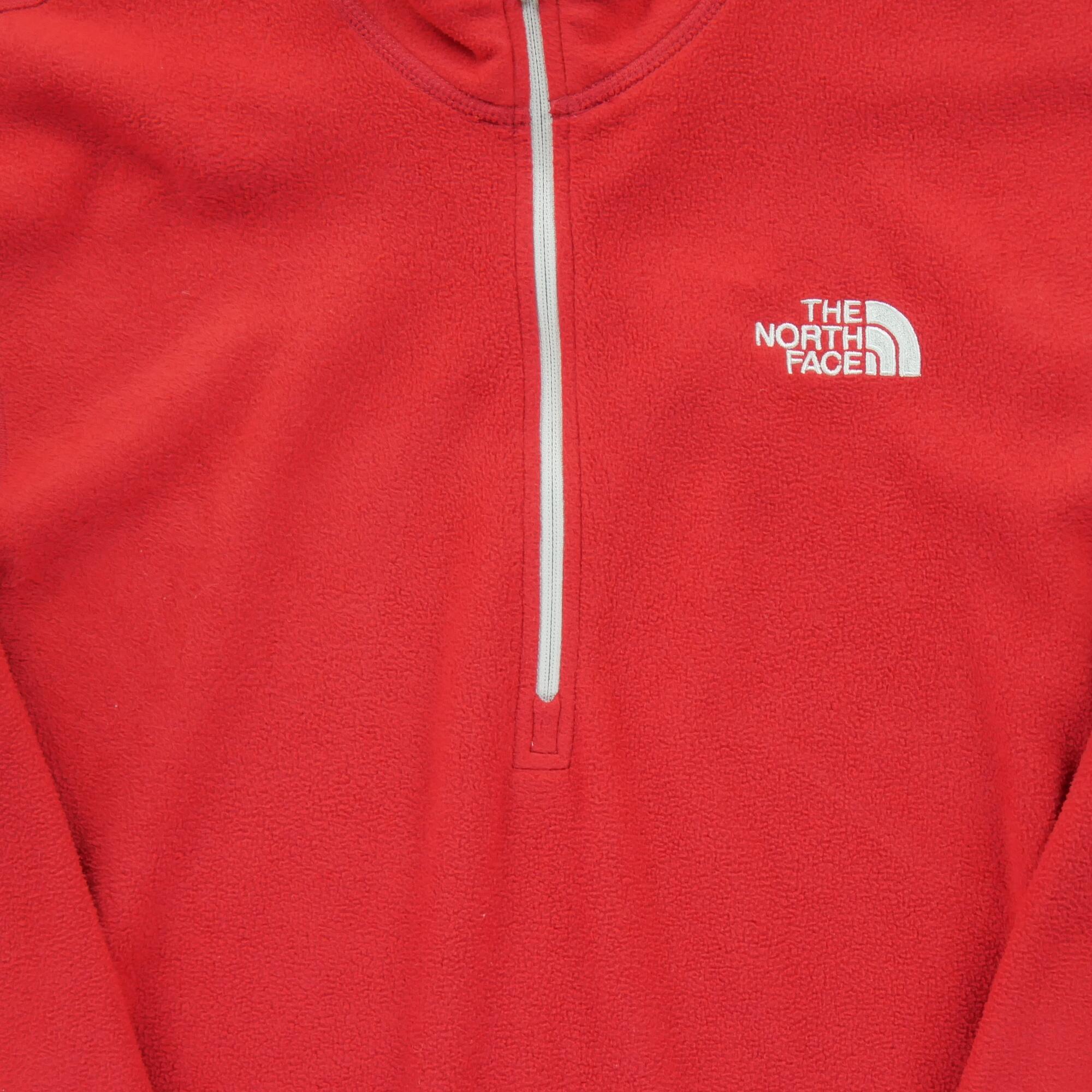 Tweedehands - Heren TNF Rode Fleece Pullover - Zeer goede staat THE ...