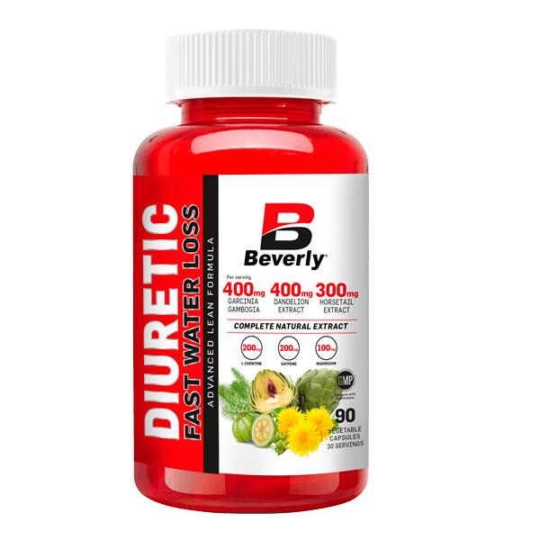Diuretic Fast Water Loss - 90 Vegetable Capsules Beverly Nutrition ...