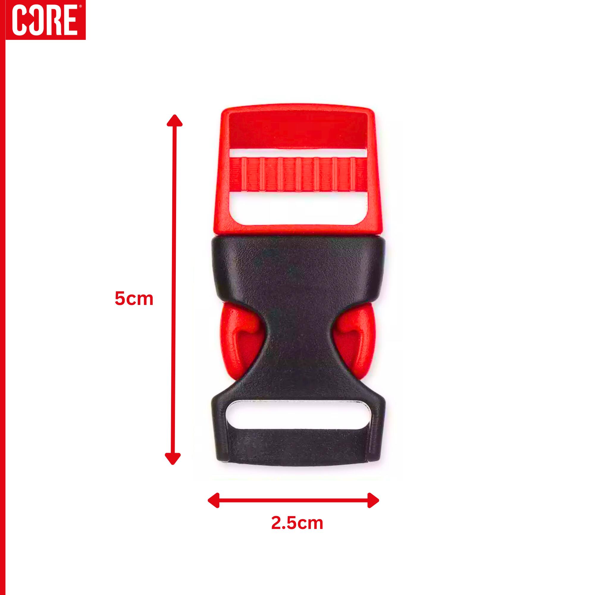 CORE Helmet Buckle, Nexus Clip - Black/Red | Decathlon