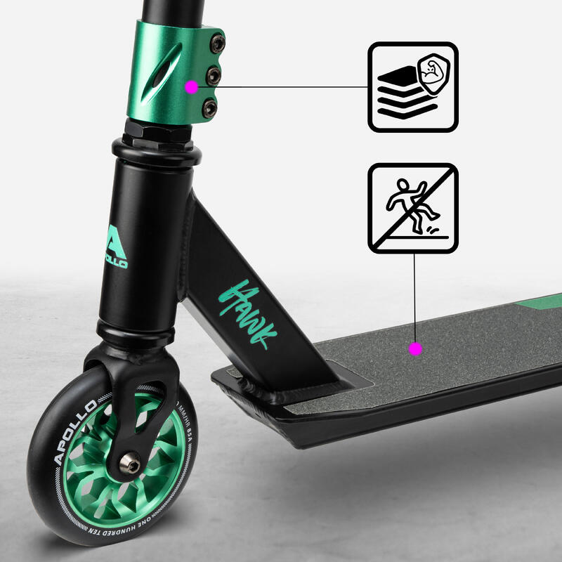 Apollo Hawk Hulajnoga Wyczynowa 110 mm Alu-Core ABEC-9 APOLLO | Decathlon