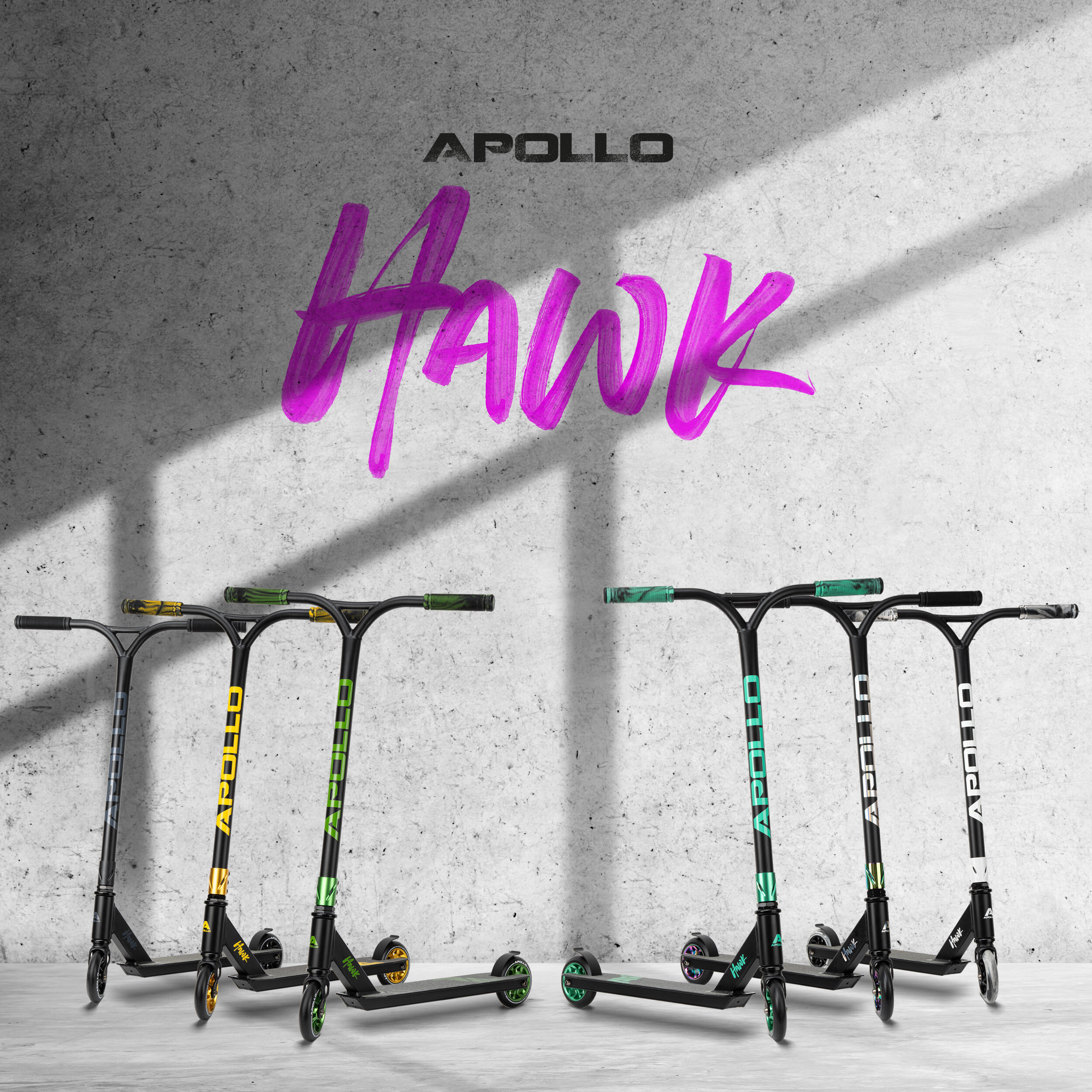 Apollo Hawk Freestyle Step 110 mm Alu-Core ABEC-9 Stunt Scooter | Decathlon