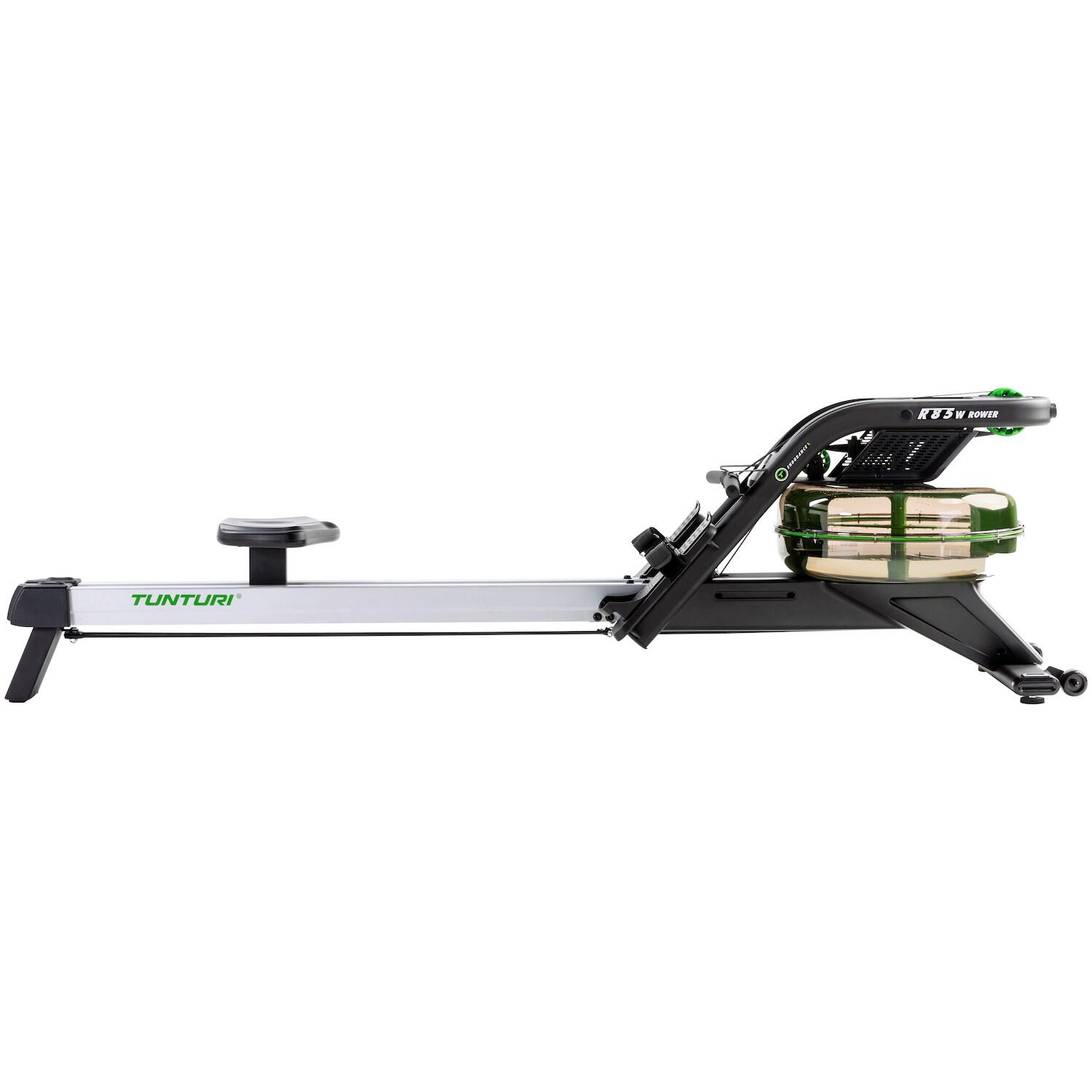 Tunturi R85W Endurance Water Rowing Machine Dual Rail Black TUNTURI ...