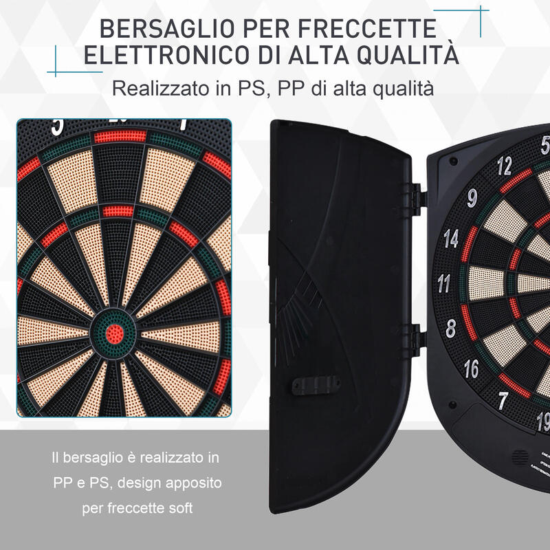 HOMCOM - Ţinţă Electronică Darts – 26 Moduri de Joc, 8 Jucatori | Decathlon