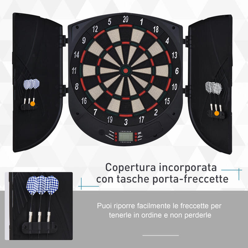 HOMCOM - Ţinţă Electronică Darts – 26 Moduri de Joc, 8 Jucatori | Decathlon