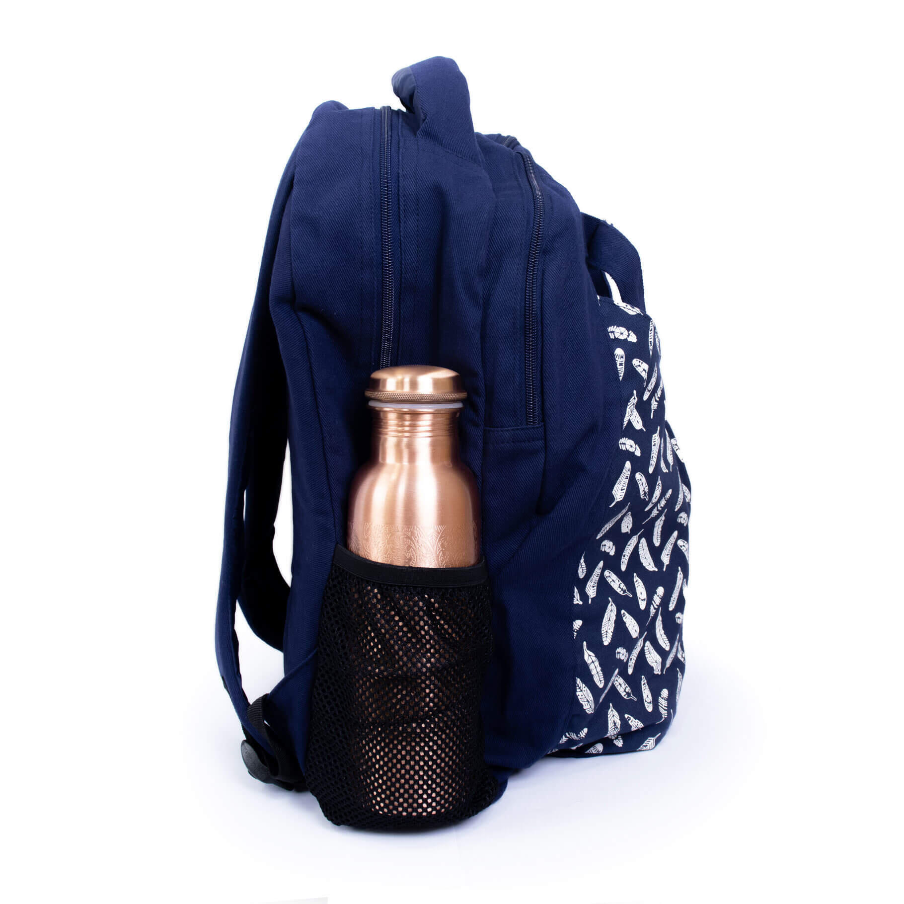 Fitness Mad Yoga Backpack — Navy Blue Leaf Pattern | Decathlon