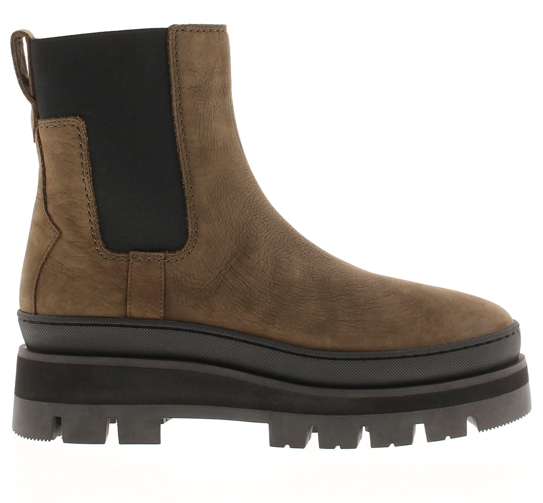 Clarks Womens Chelsea Boots Chunky Tread Orianna Leather Slip On green ...