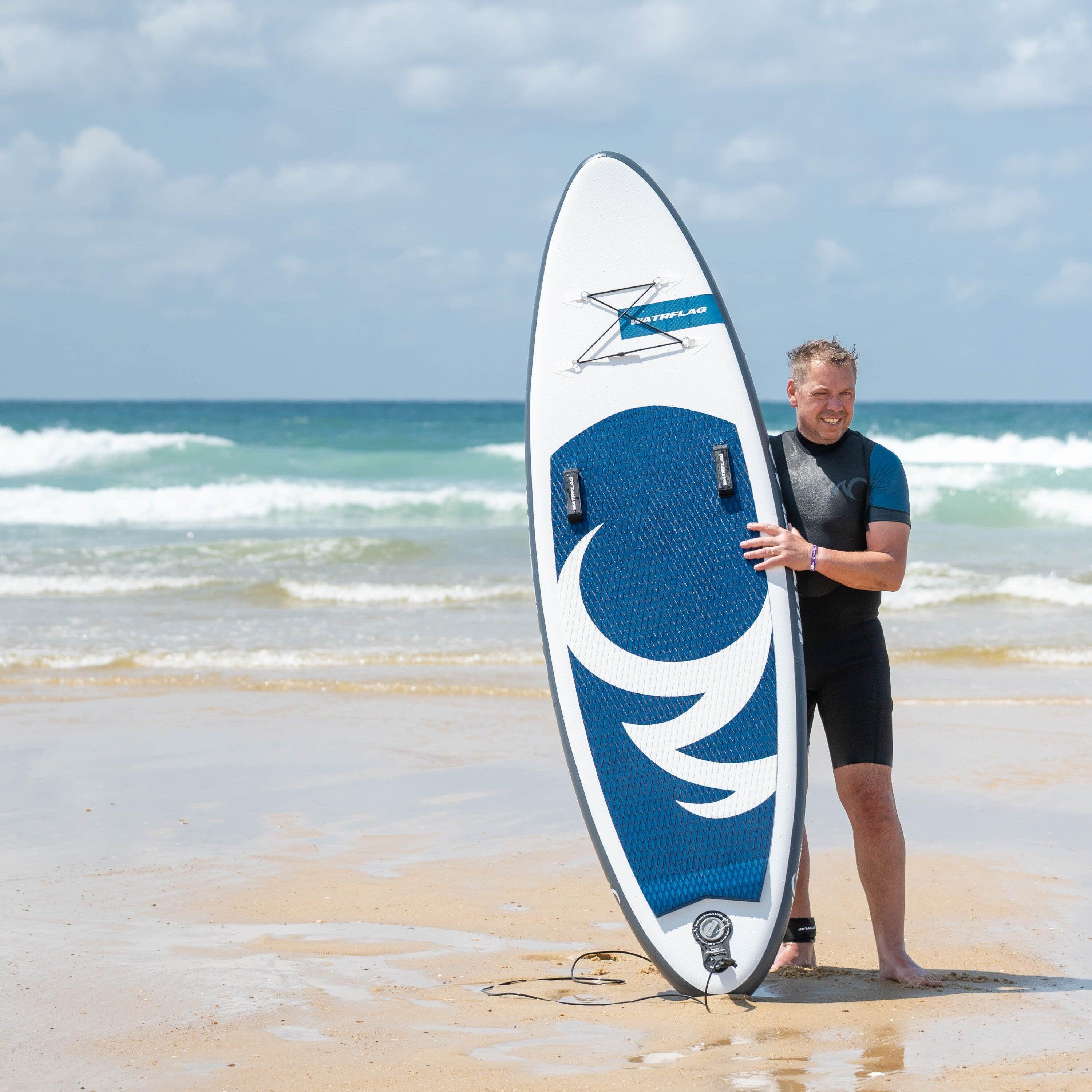 SUP-SURF-BODY Board gonfiabile Wave Rider 251 cm, Mare blu, SET ...