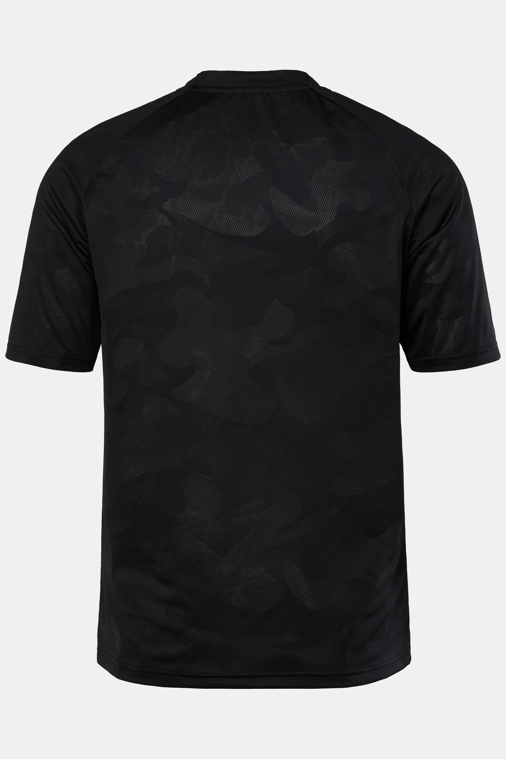 JAY-PI Technical T‑Shirt Men's Plus Size Black Camouflage Short Sleeve JAY PI | Decathlon