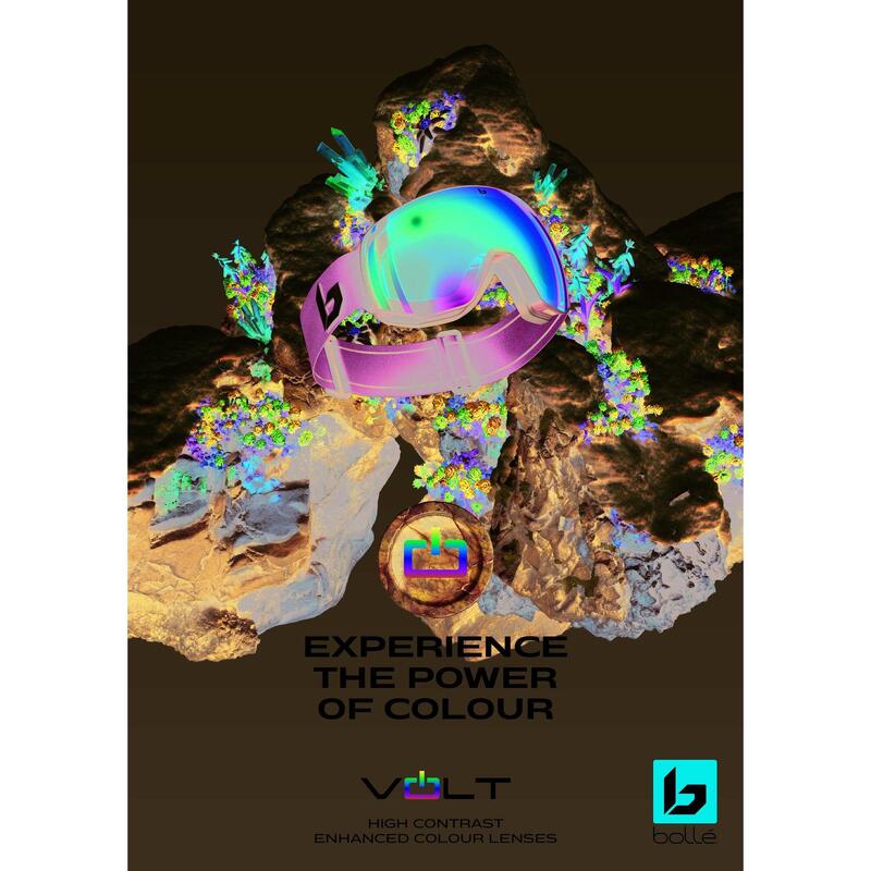 Masque de ski BLACKRIDGE Nocturne Matte - Volt Ice Blue cat 3 BOLLÉ ...