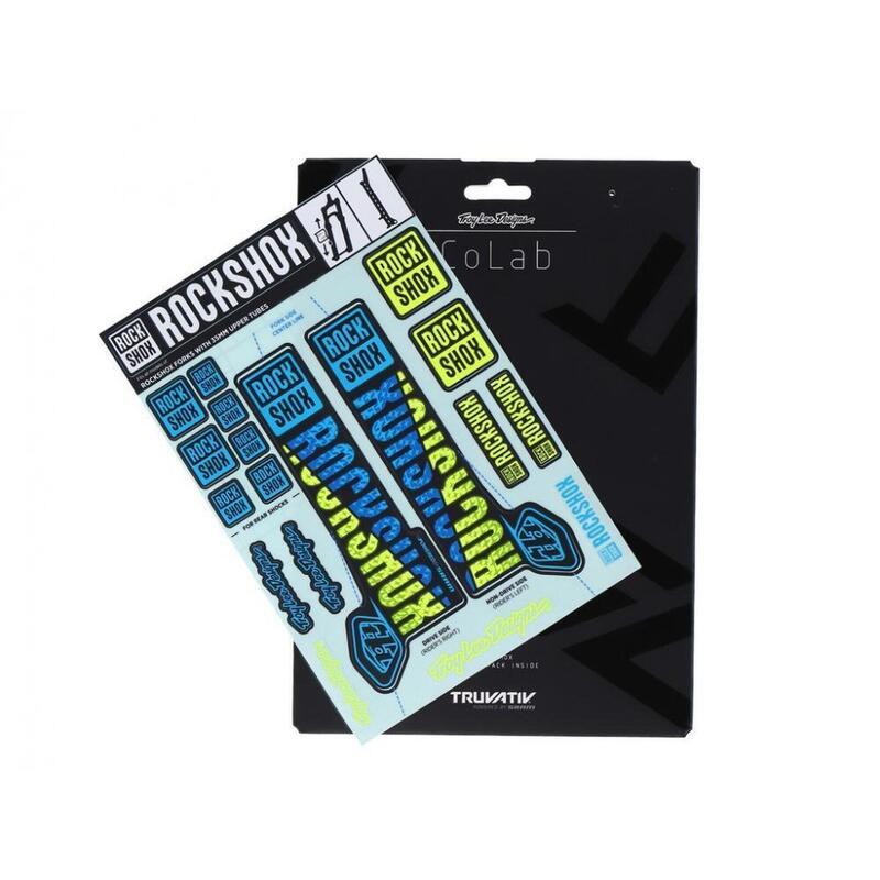 Autocollant de fourche Rockshox Troy Lee Designs 35mm /Yellow ROCK SHOX ...