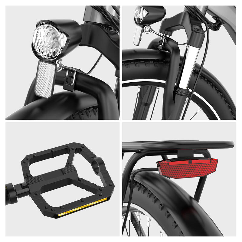 Elektromos Kerékpár- E-Bike Lítium Akkumulátor 468Wh -250W Motor-Rugós Villa-APP EVERCROSS ...