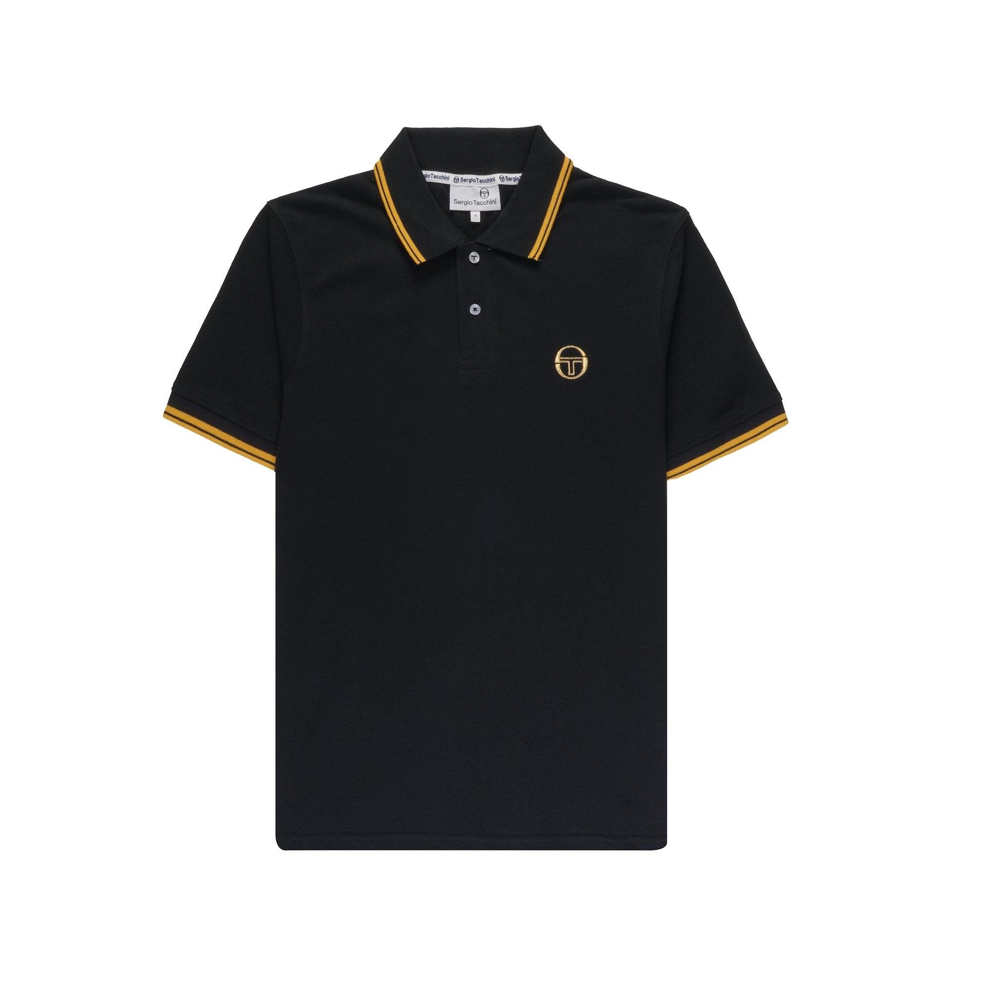 020 Twin Tipped Polo Shirt Black/Old Gold | Decathlon