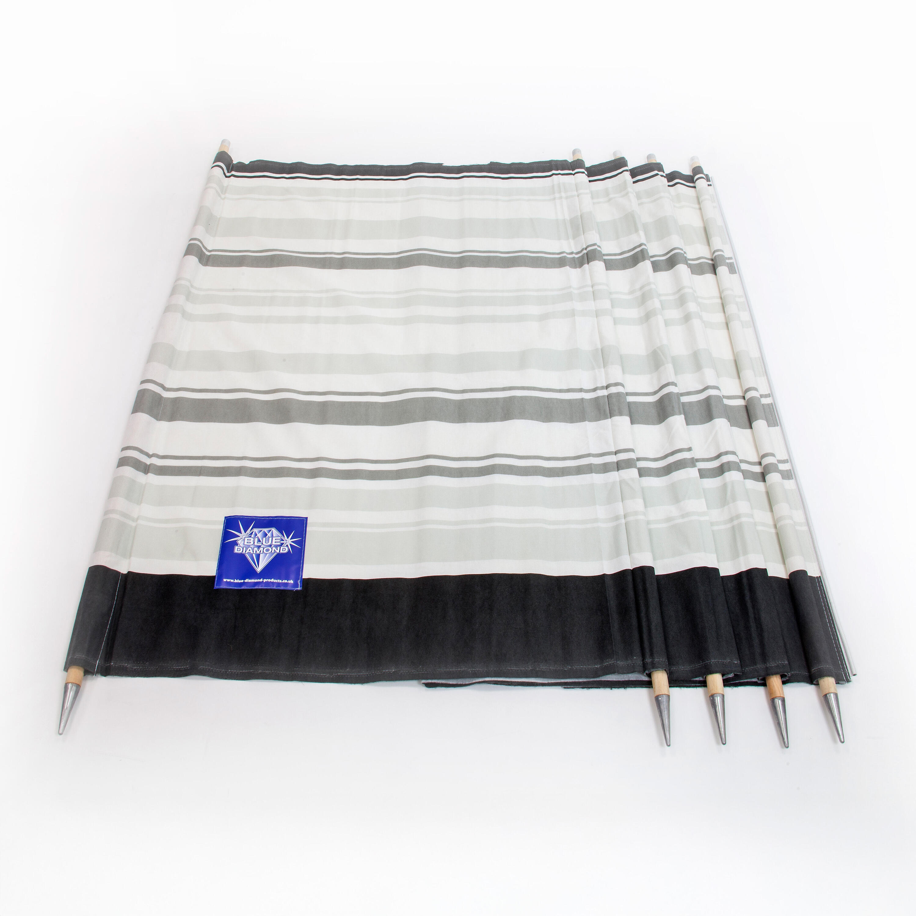Windbreak 5 pole Grey Stripe (3.6m single piping) | Decathlon