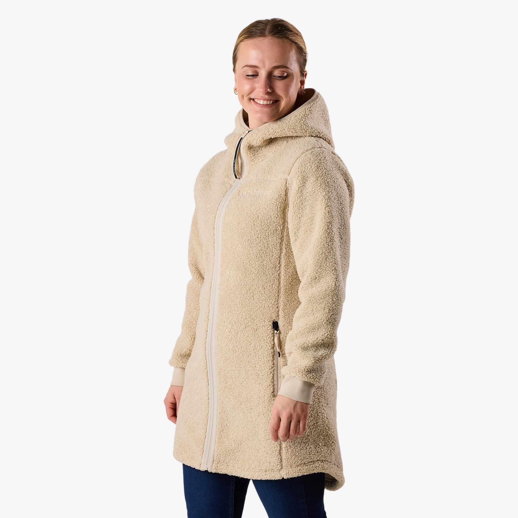 Dames hiking fleece lange mouw met rits Lofoten Pile | Decathlon