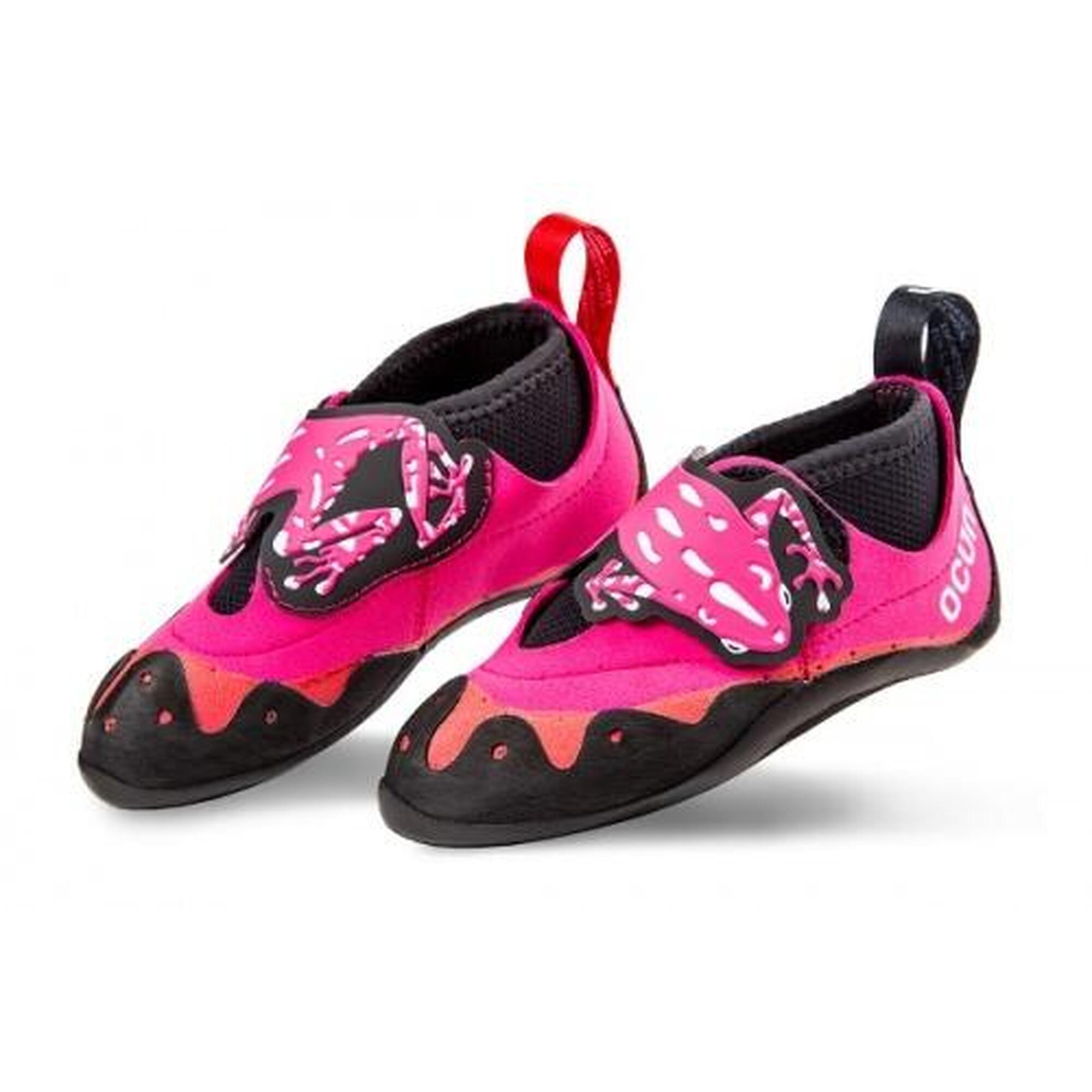 Chaussons escalade enfant Ocún Ribbit Pink/Black semelle CAT Rubber ...