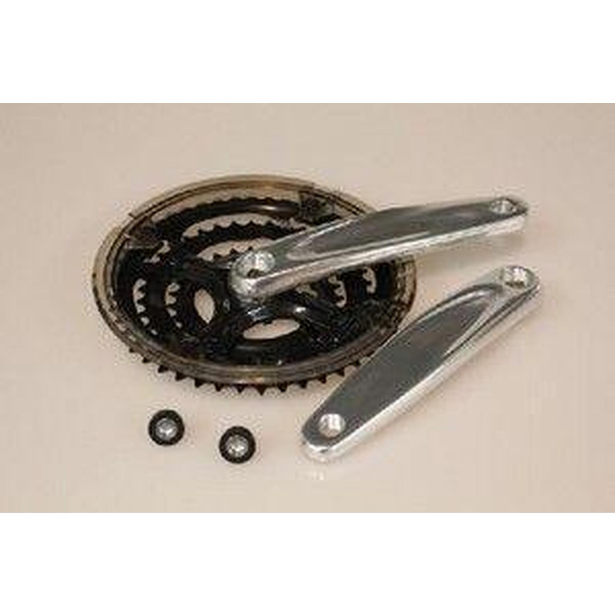 Lasco Crankset 24 34 42T Silver Black Spread -4 mm TORMINO | Decathlon