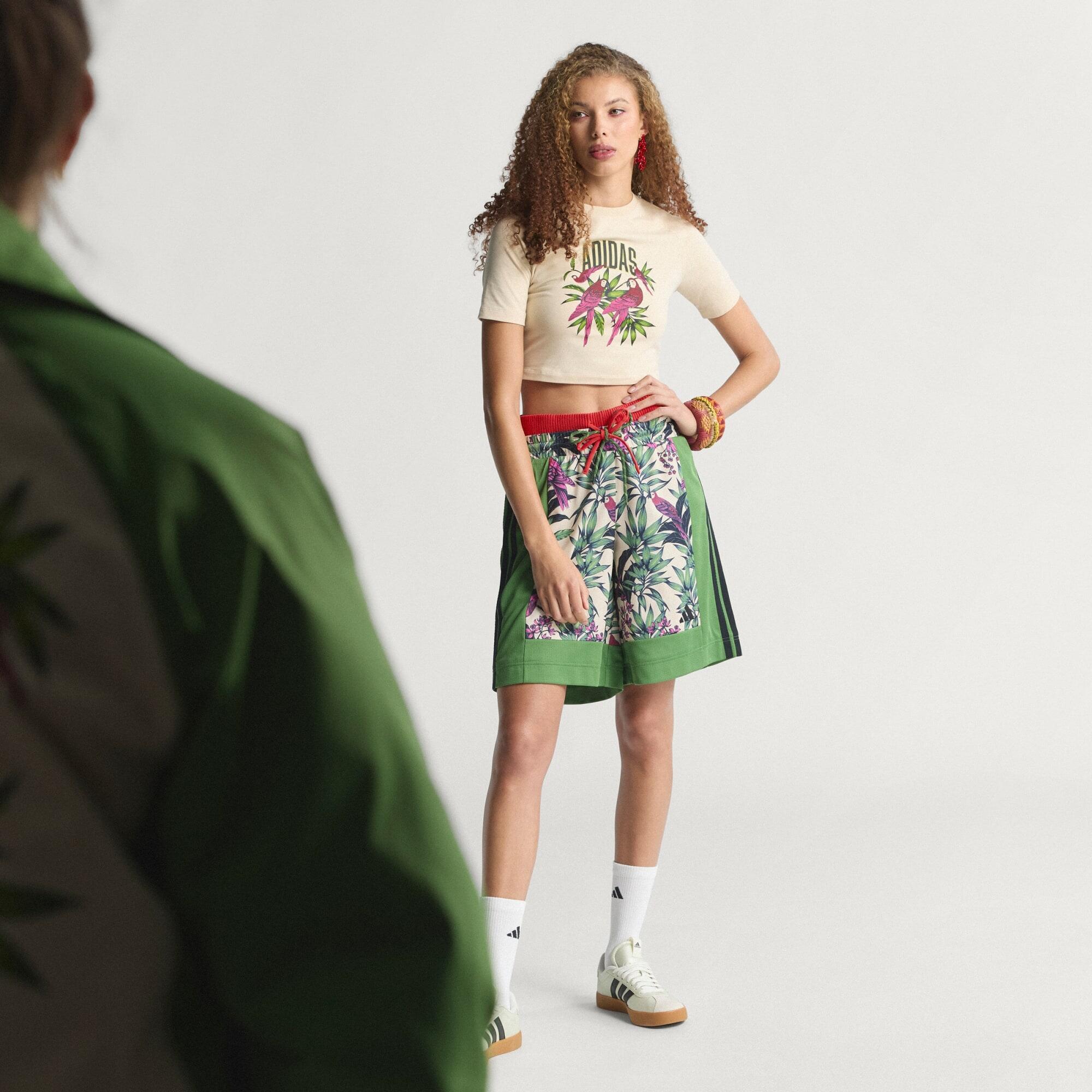 ADIDAS x FARM RIO GRAPHIC CROPPED T-SHIRT ADIDAS | Decathlon