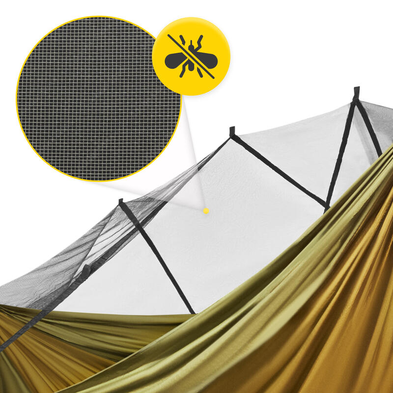 MOUNTAIN GOAT - Hamac turistic pentru două persoane cu plasă de țânțari ...