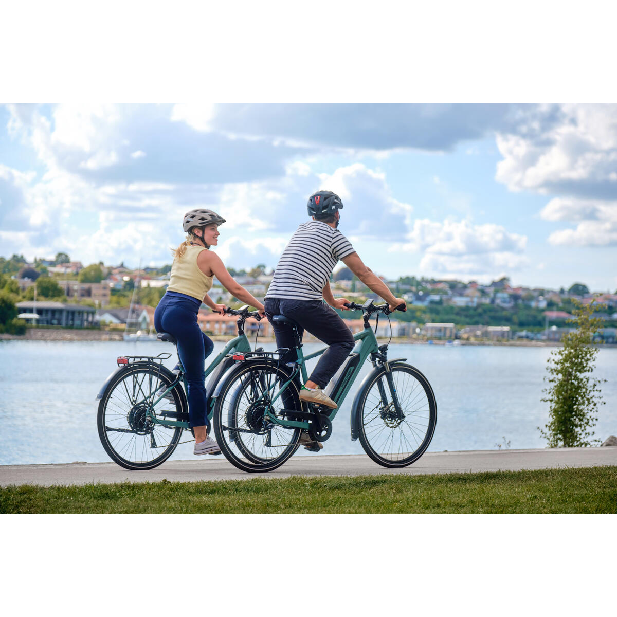 FISCHER Trekking E-Bike VIATOR 2.1 ACTIVE - grün, 28 Zoll, RH 45 cm, 459 Wh | Decathlon