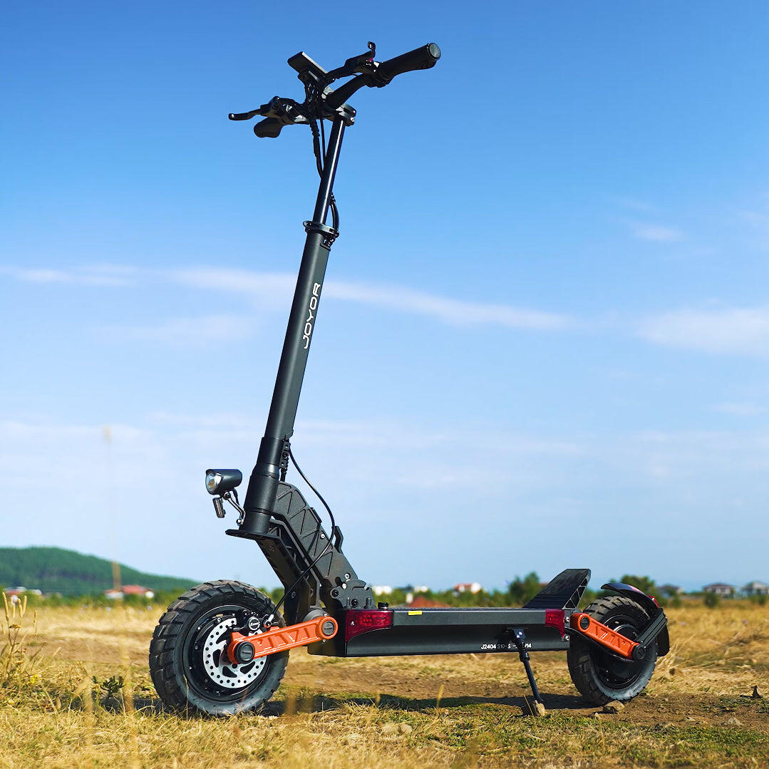 JOYOR S10 Zwarte Scooter met Tas, Telefoonhoesje en Slot | Decathlon