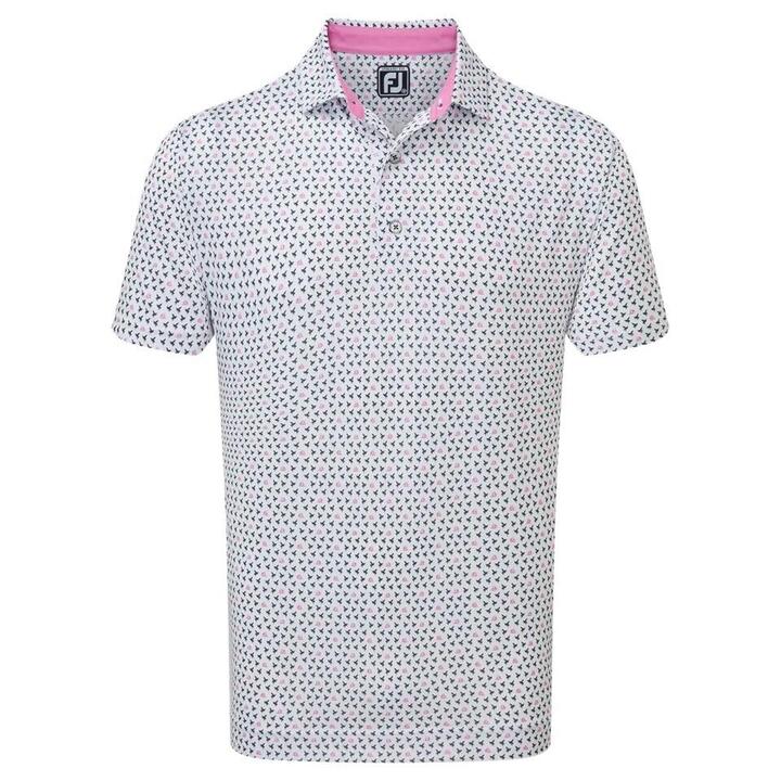 Polo de golf Footjoy Flying Wasp Print Lisle pour homme, rose FOOTJOY ...
