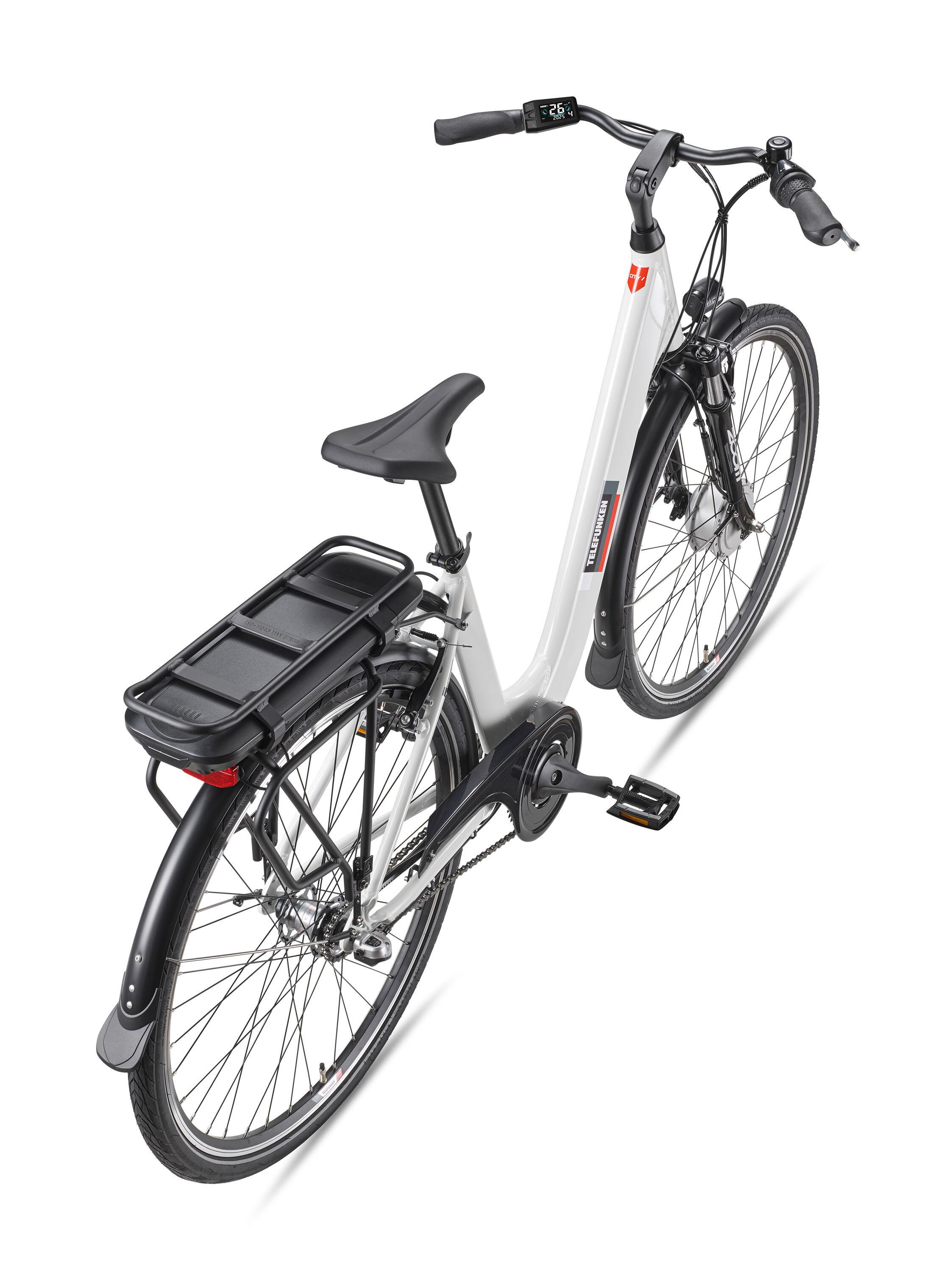 E-Bike RC835 28 Zoll 3-Gang Pedelec City Elektrofahrrad Herren Damen weiß | Decathlon