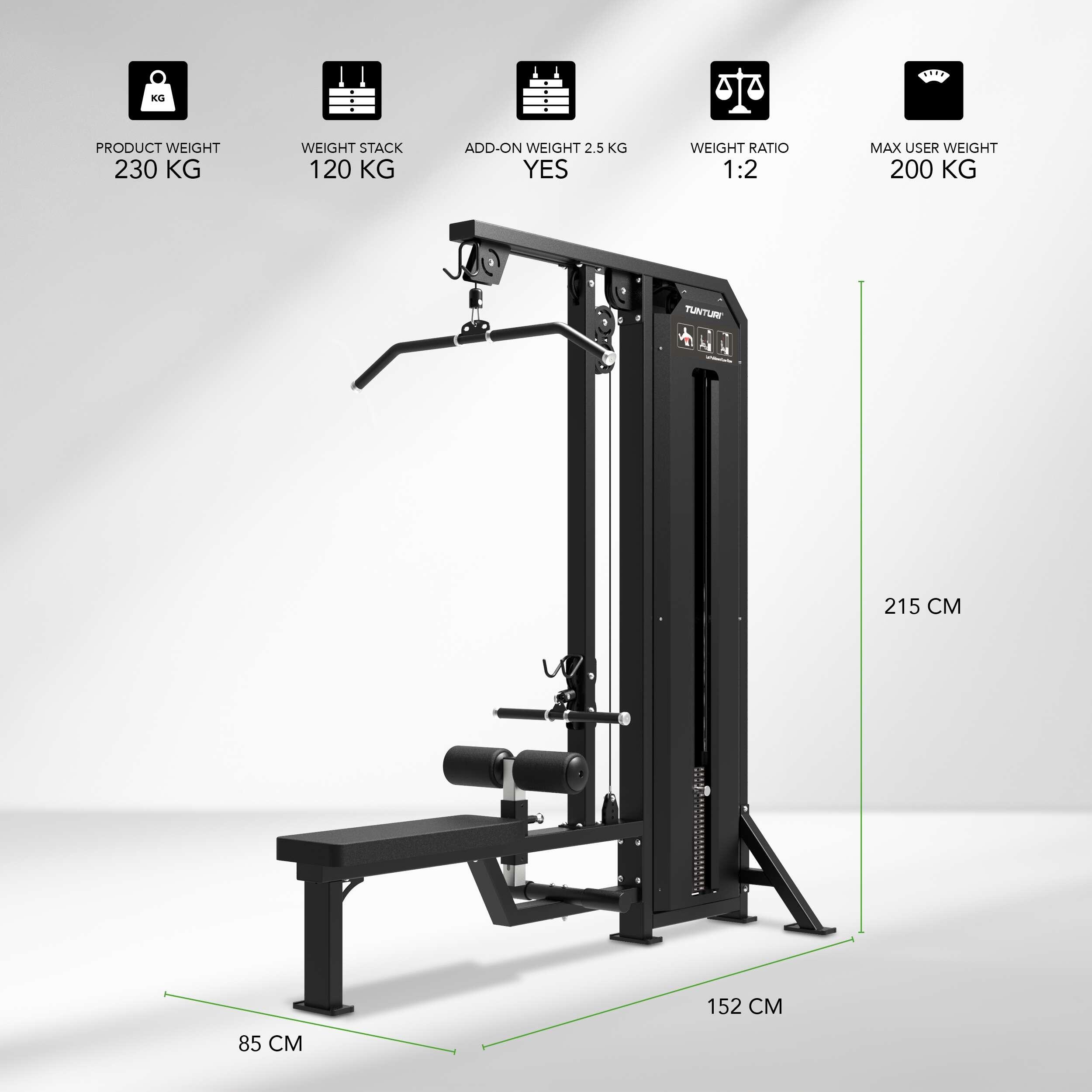 Platinum Dual Lat Pulldown Low Row Krachtstation Selectorized V-serie ...