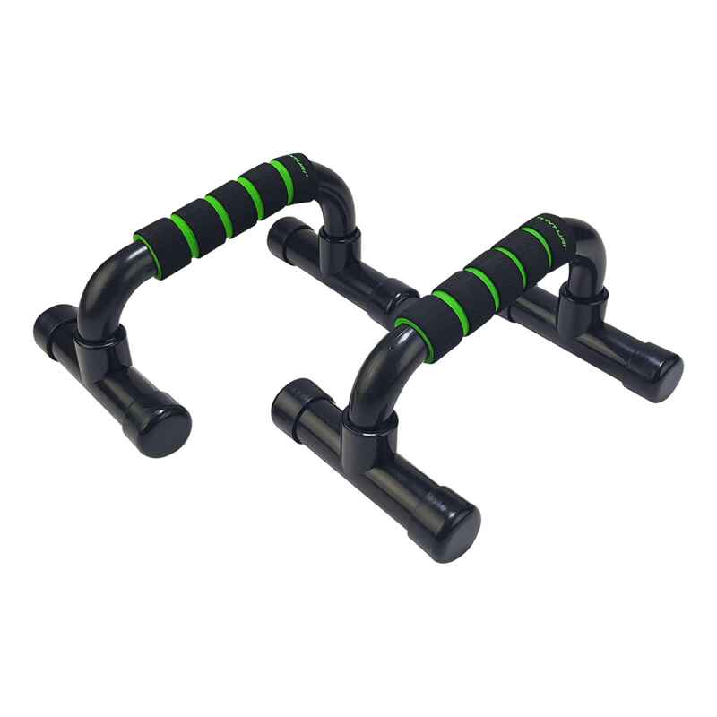 Rotating Push Up Bar- PVC Fitness Exercise Training Grip (Blue) - Decathlon