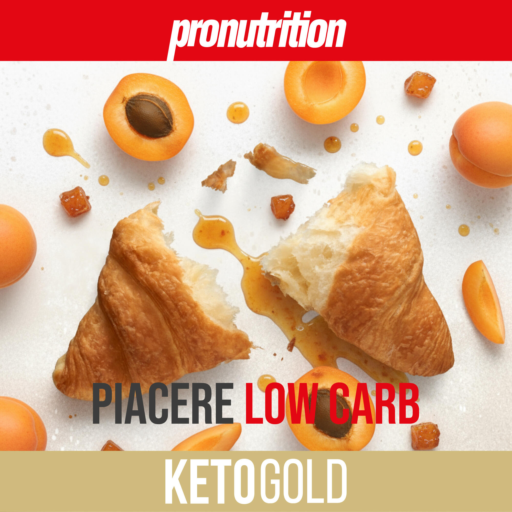 PRO NUTRITION Cornetto Keto Albicocca 35 x 50 g, senza zuccheri ...