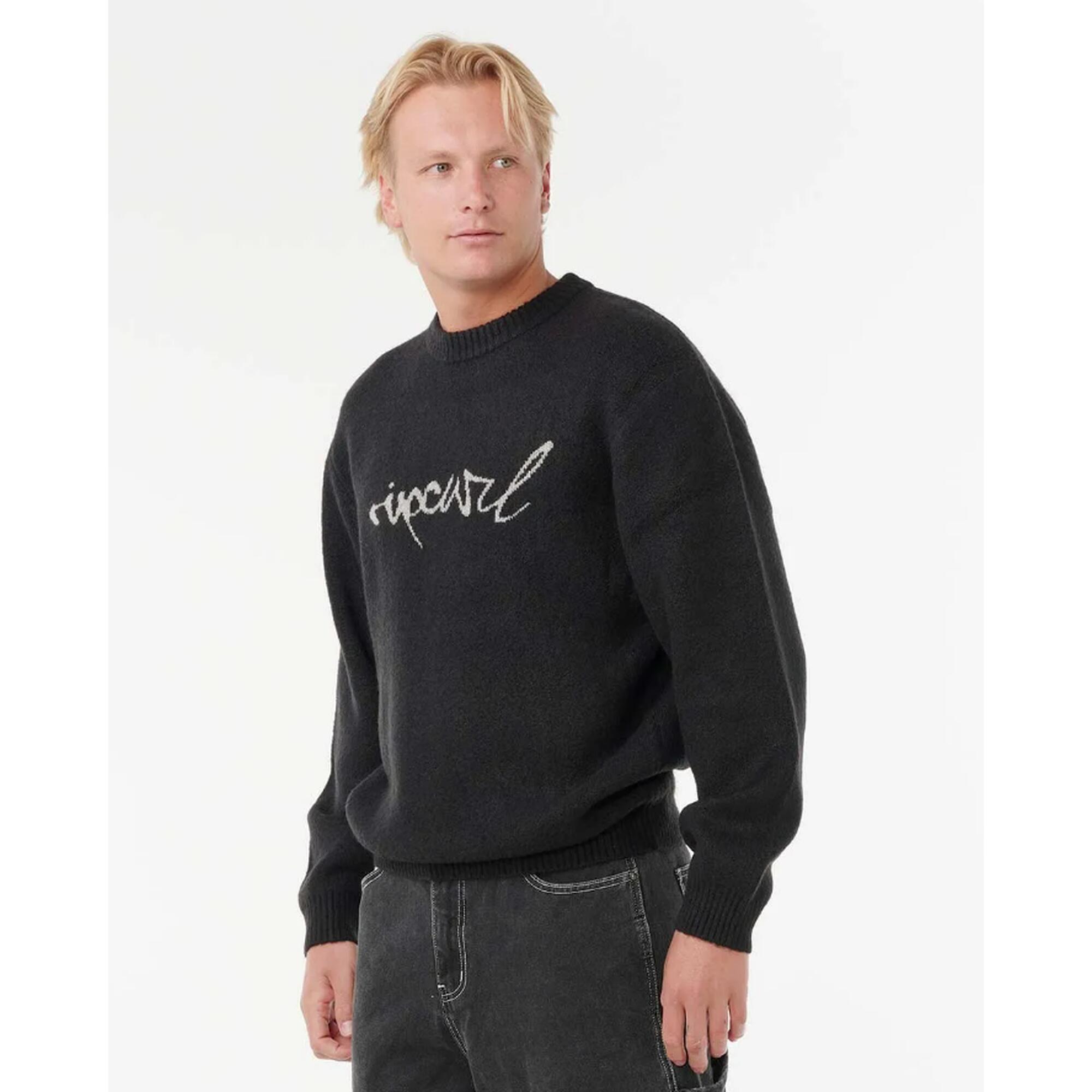 Pull Homme Rip Curl "MEDINA SCRIPT CREW" L Noir RIP CURL | Decathlon