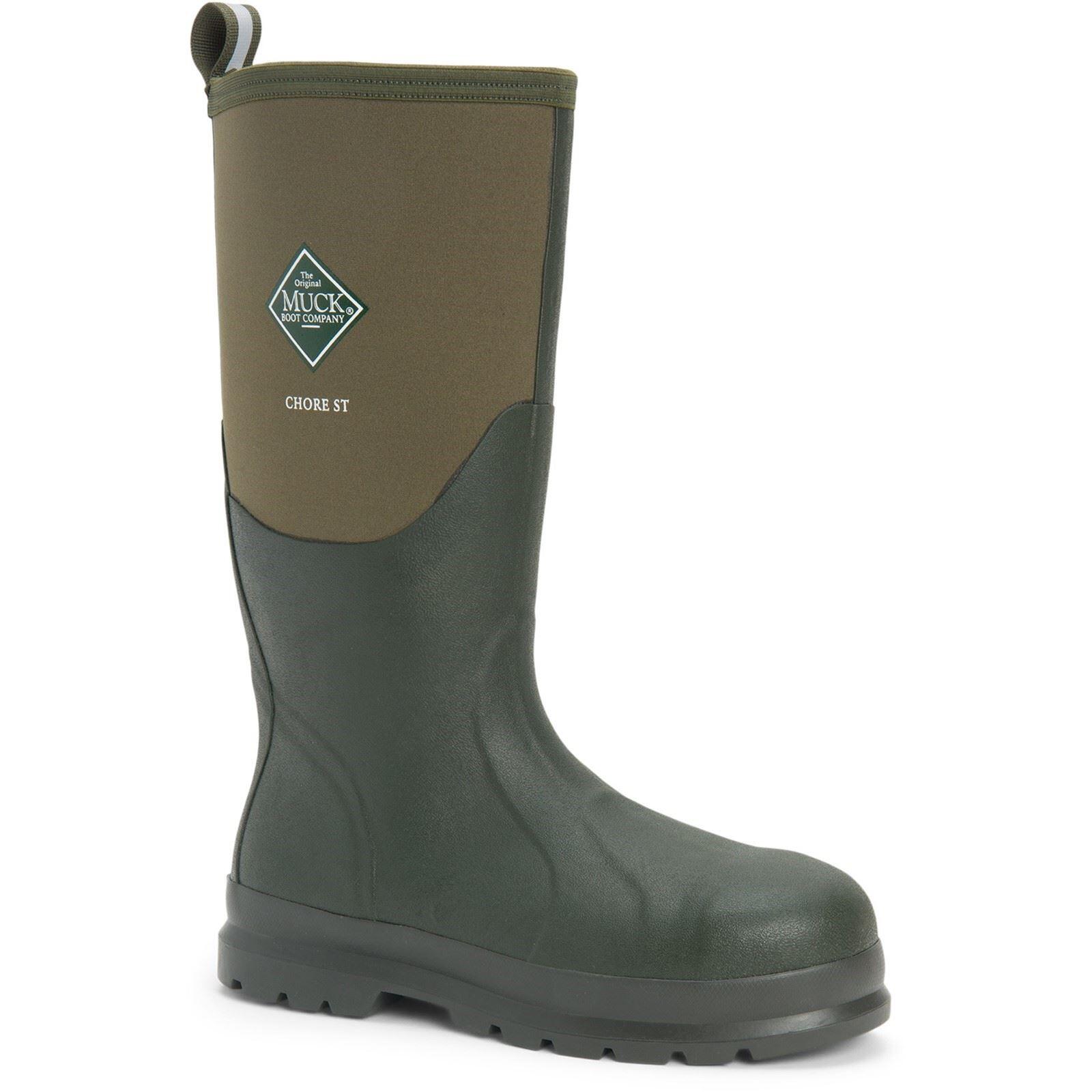 Muck Boots Chore Classic Hi Steel Cap Neoprene Moss Standard Wellington ...