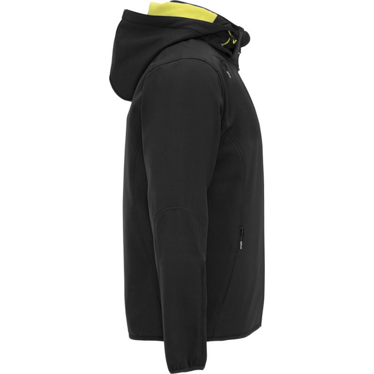 Mens Siberia Soft Shell Jacket (Black/Lime Punch) - Decathlon