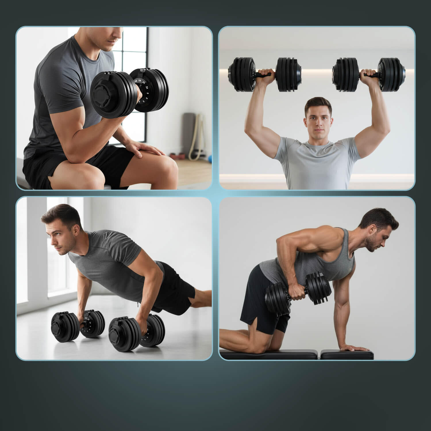 Halter Paino - Korte halter - Verstelbare halter - 12 niveaus, 3 tot 24 ...