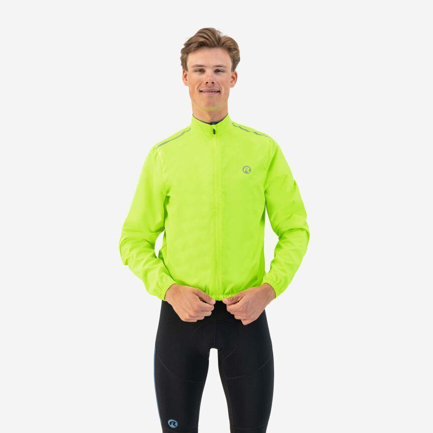 Men's Cycling Wind Jacket Windproof Packable Core Yellow | Decathlon