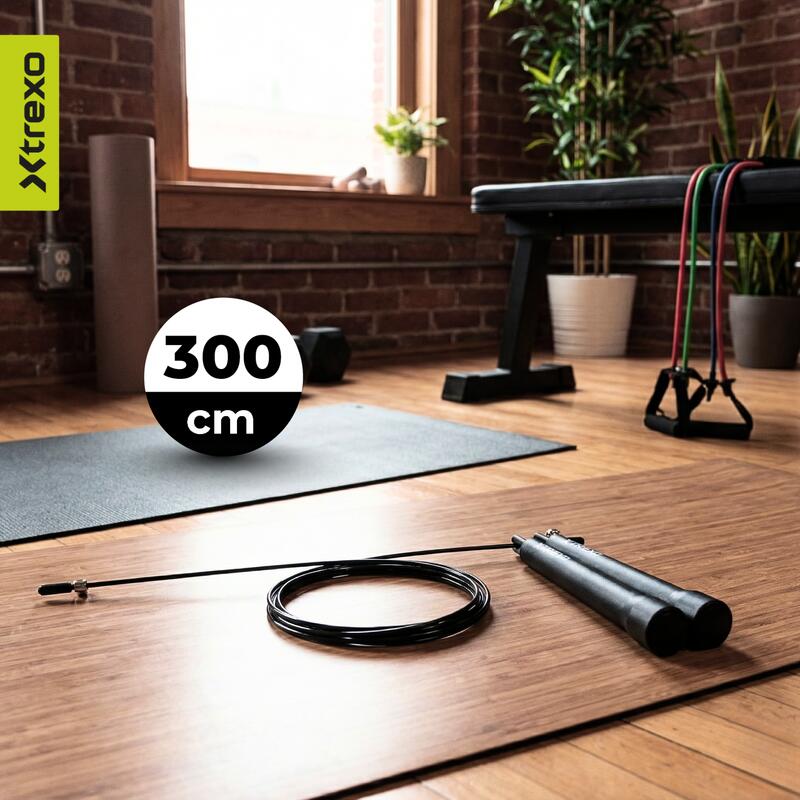 Corde à sauter XTREXO Basic+, noire XTREXO | Decathlon