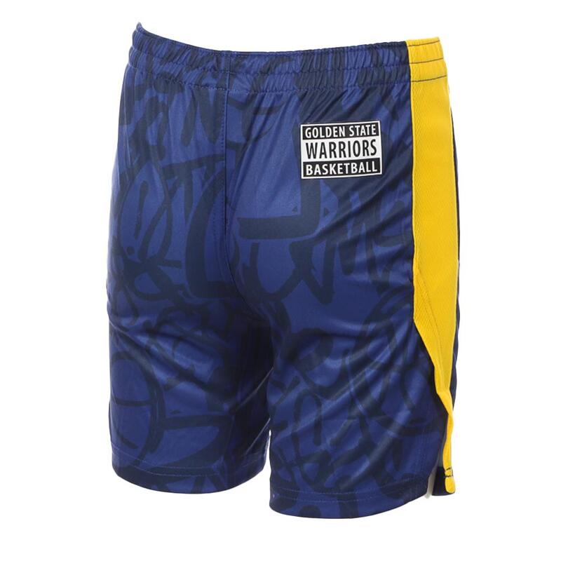Short de Basketball Bleu/Jaune Garçon NBA Golden State Warrior NBA ...