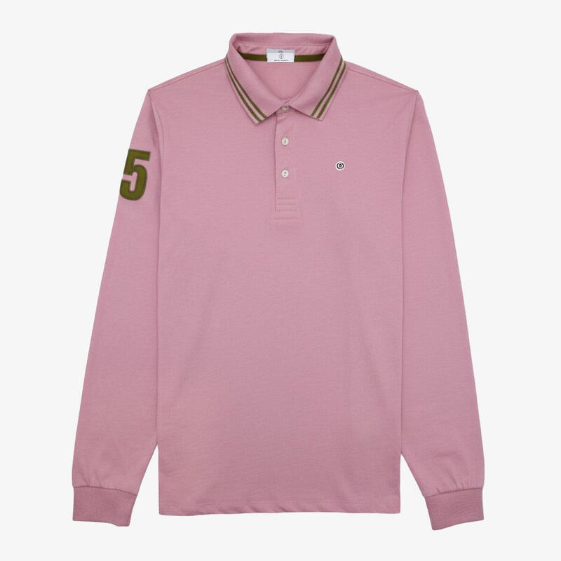Polo manches longues 15 en coton rose Lounes SERGE BLANCO | Decathlon