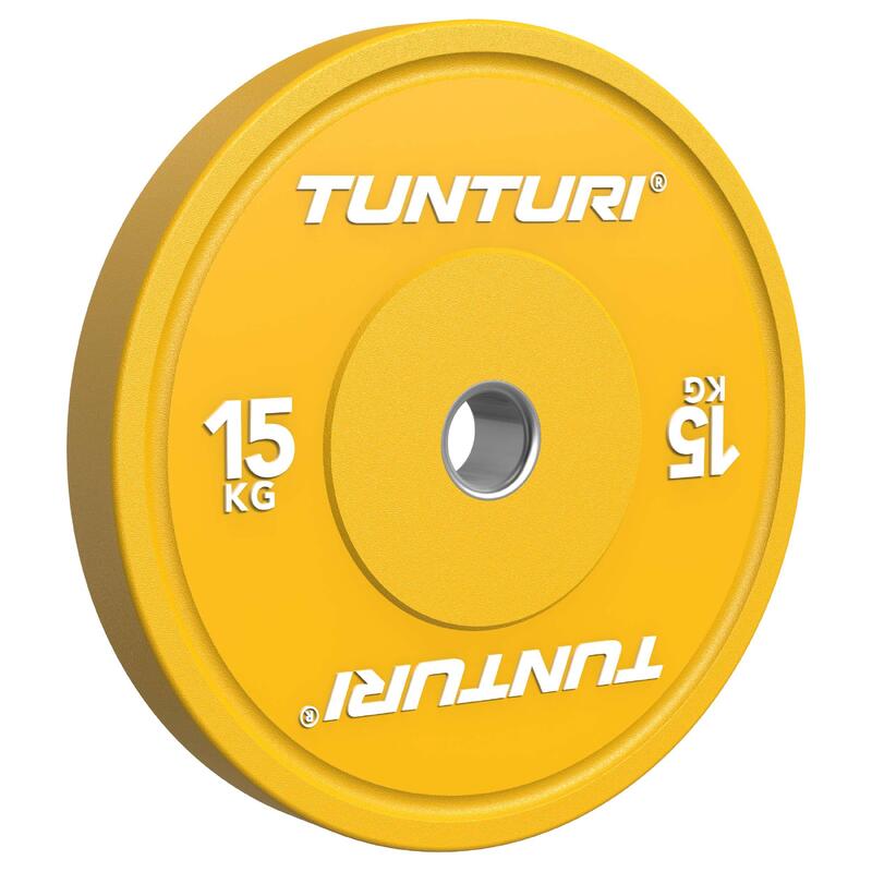 Obciążenie Talerz Tunturi Platinum Bumper Plate Żółty, 15 Kg TUNTURI ...