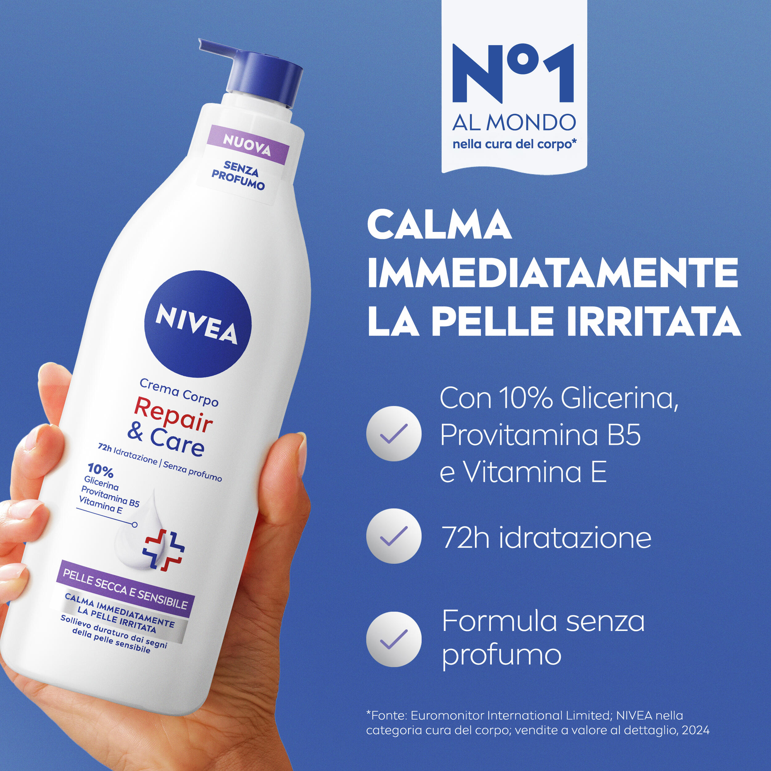 NIVEA Crema Corpo Repair & Care 400 ml senza profumo. | Decathlon