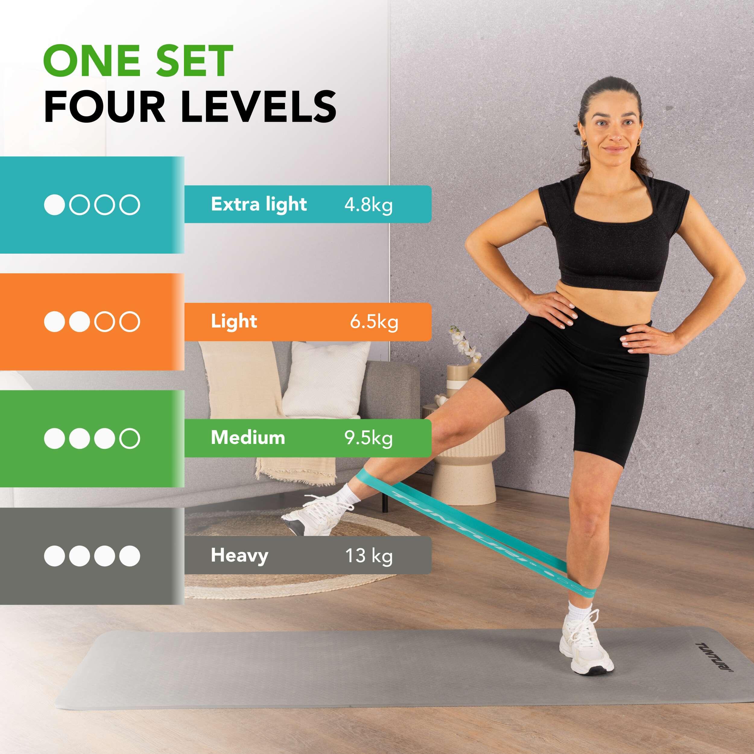 Set of 4 Resistance Bands – Mini Power Band – Exercise Strap – Fitness ...