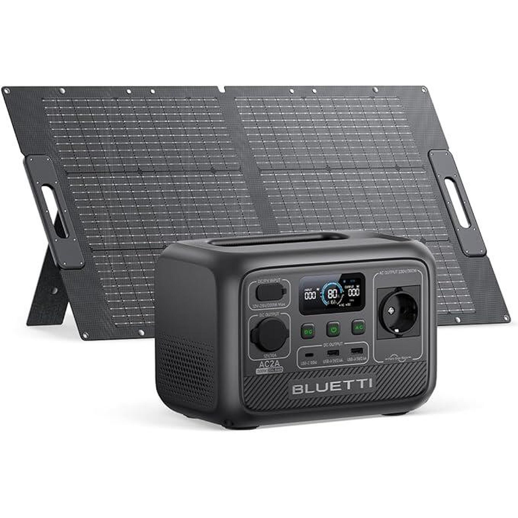 Stacja zasilania AC2A + panel solarny 100W, 204Wh LFP na camping i ...