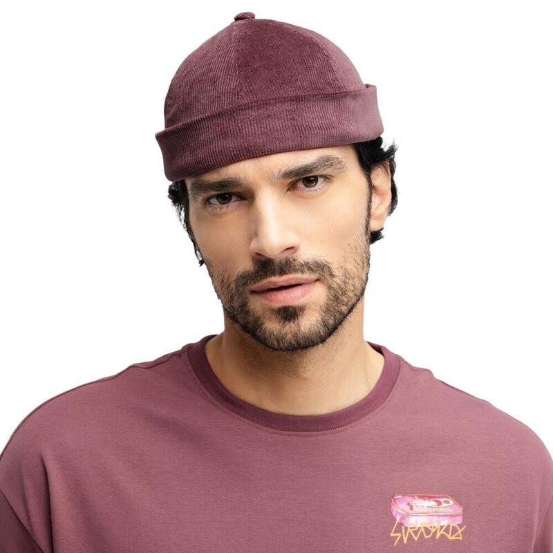 Bonnet docker en velours côtelé Homme et Femme Cord Docker Burgundy ...